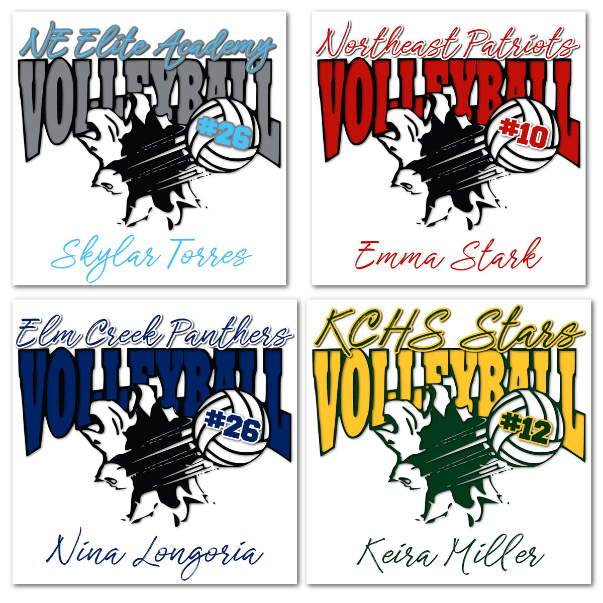 Ripped Volleyball Digital Locker Decoration - PRACTICALLY PERFECT ...