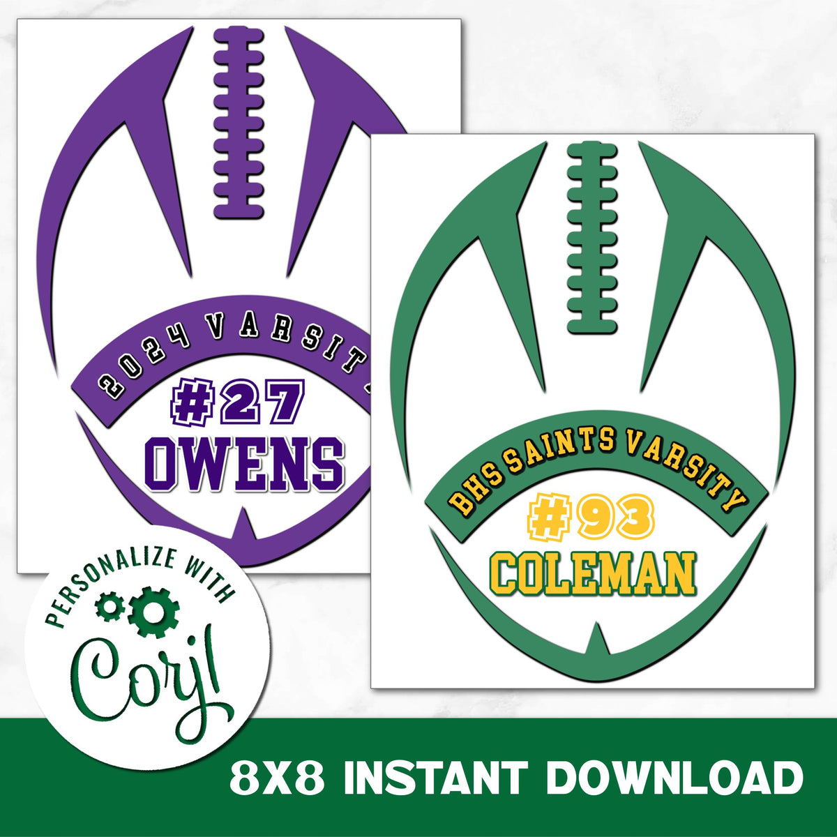 Football Digital Download Locker Decoration - PRACTICALLY PERFECT ...