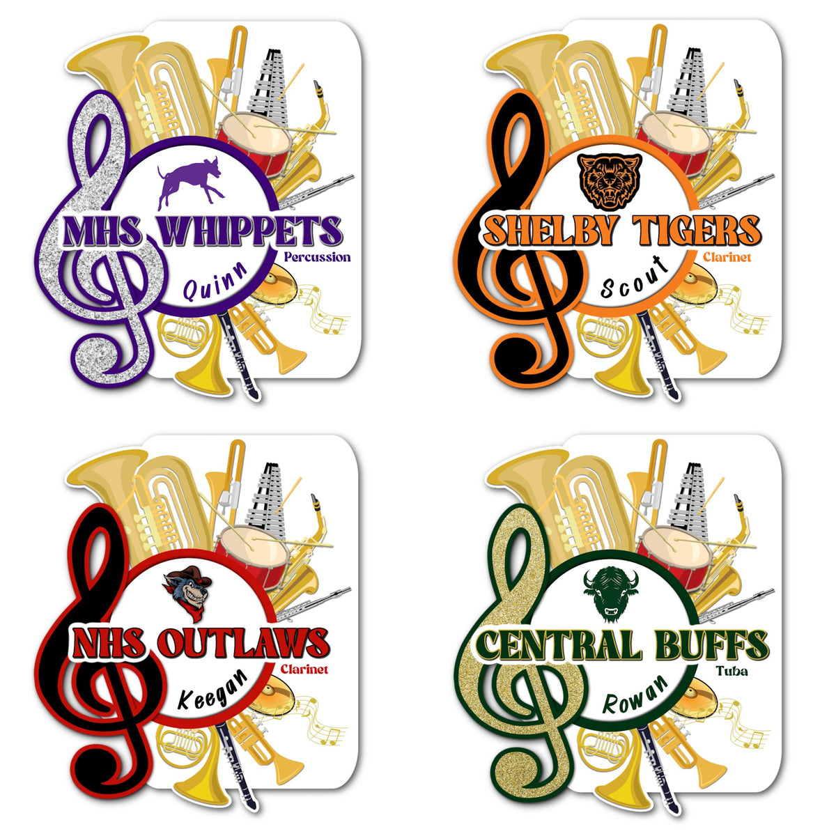 Band Instruments Locker Decoration - PRACTICALLY PERFECT PRINTABLES ...