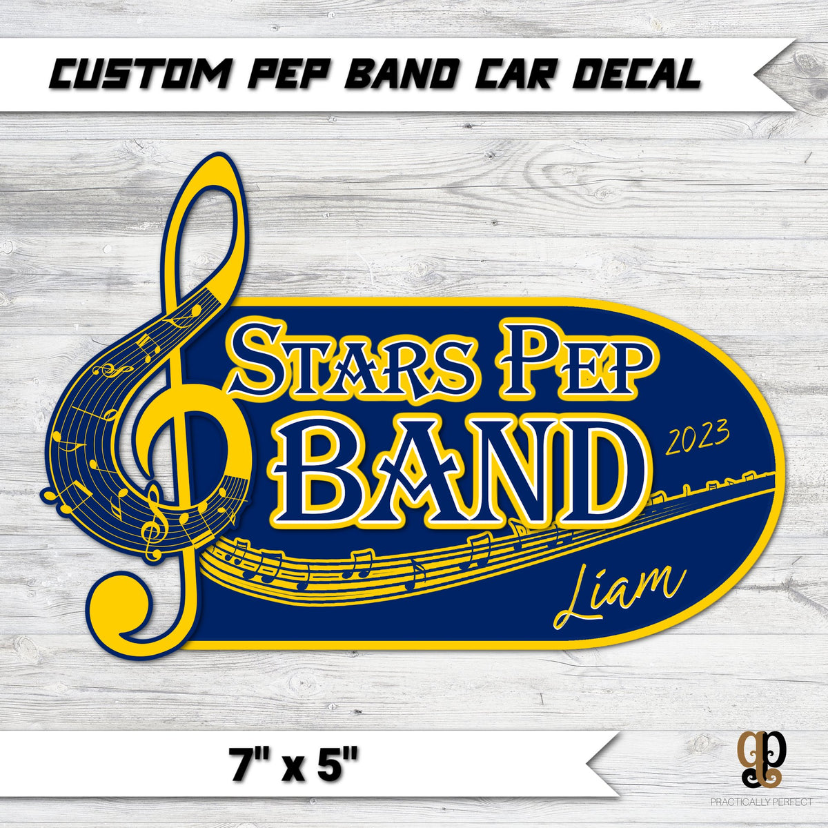 Custom Music Note Pep Band Car Sticker - PRACTICALLY PERFECT PRINTABLES ...