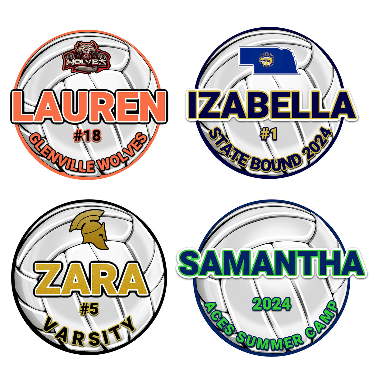 Round Volleyball Locker Decoration - PRACTICALLY PERFECT PRINTABLES ...